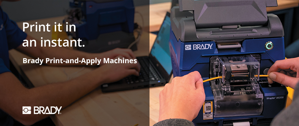 R.S. Hughes is Proud to Present Brady Print-and-Apply Machines